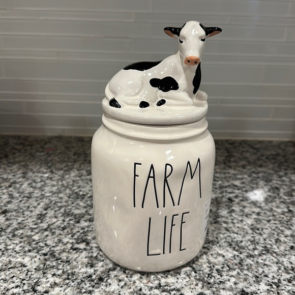 Rae Dunn | Kitchen | Rae Dunn Farm Life Canister Cow | Poshmark